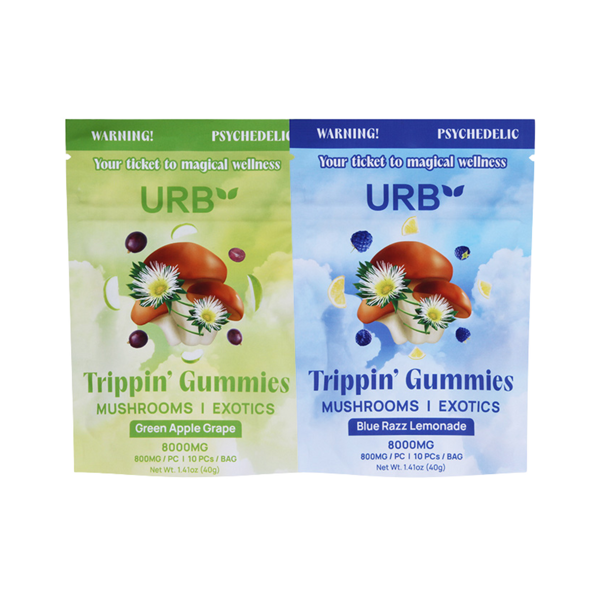 URB Trippin’ Mushroom Gummies 8000mg 10ct — Toro Imports