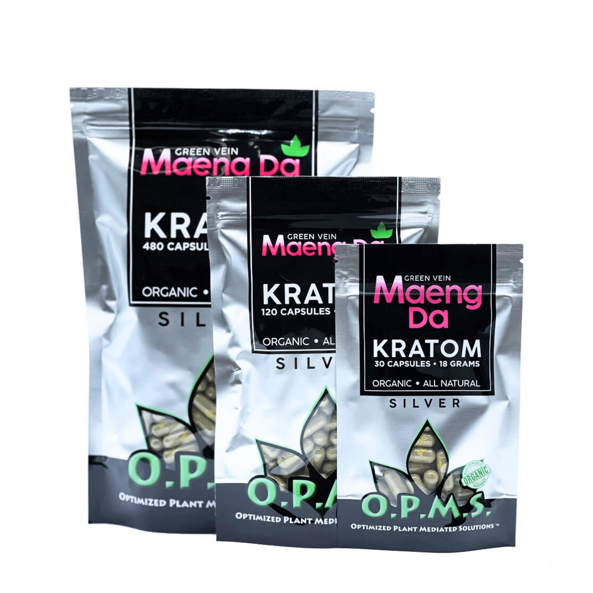 Opms Silver Kratom Capsules & Powder — Toro Imports